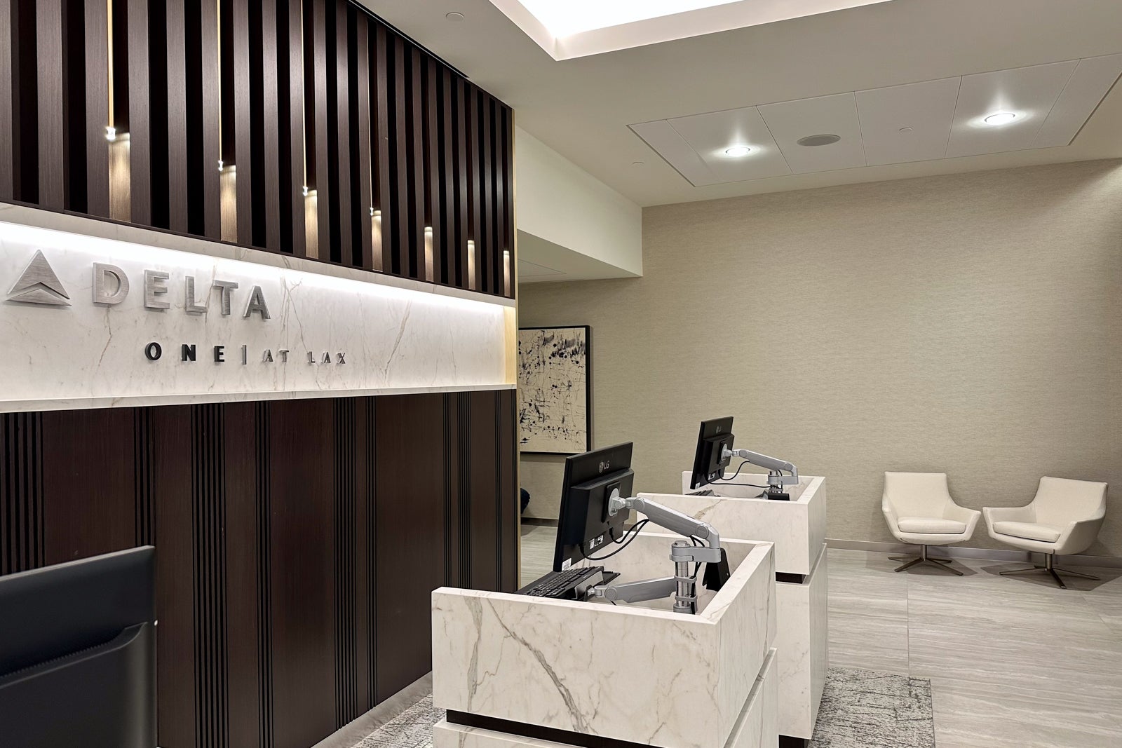 Delta debuts gorgeous premium check-in lounge, Sky Way upgrades in Los ...